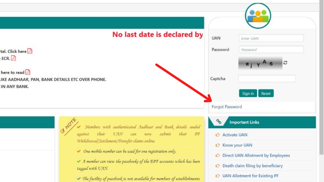 Forgot UAN Password - How to change UAN Login Password 2024