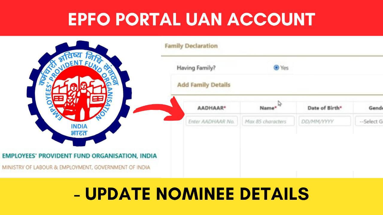 EPF Nominee Update Online Process through UAN Portal