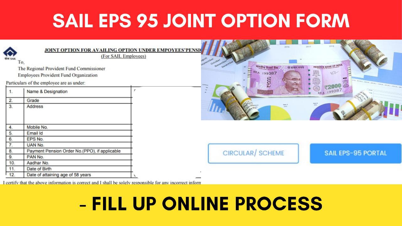 How To Fill Up SAIL EPS 95 Joint Option Form (Pension) Online - Dreamtrix Finance