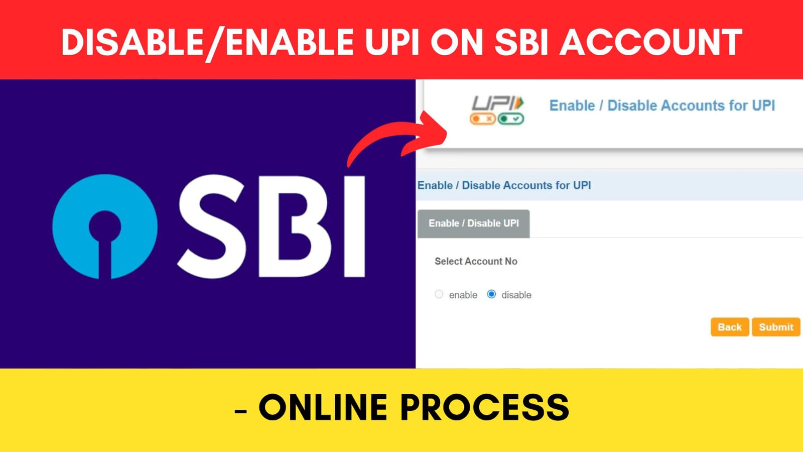 How To Enable/Disable (Activate/Deactivate) UPI On SBI Account