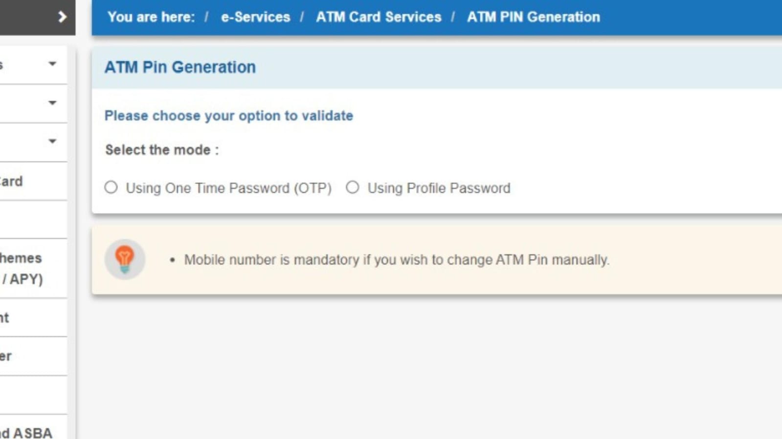 How To Generate SBI ATM (Debit Card) PIN Online Using Net Banking ...