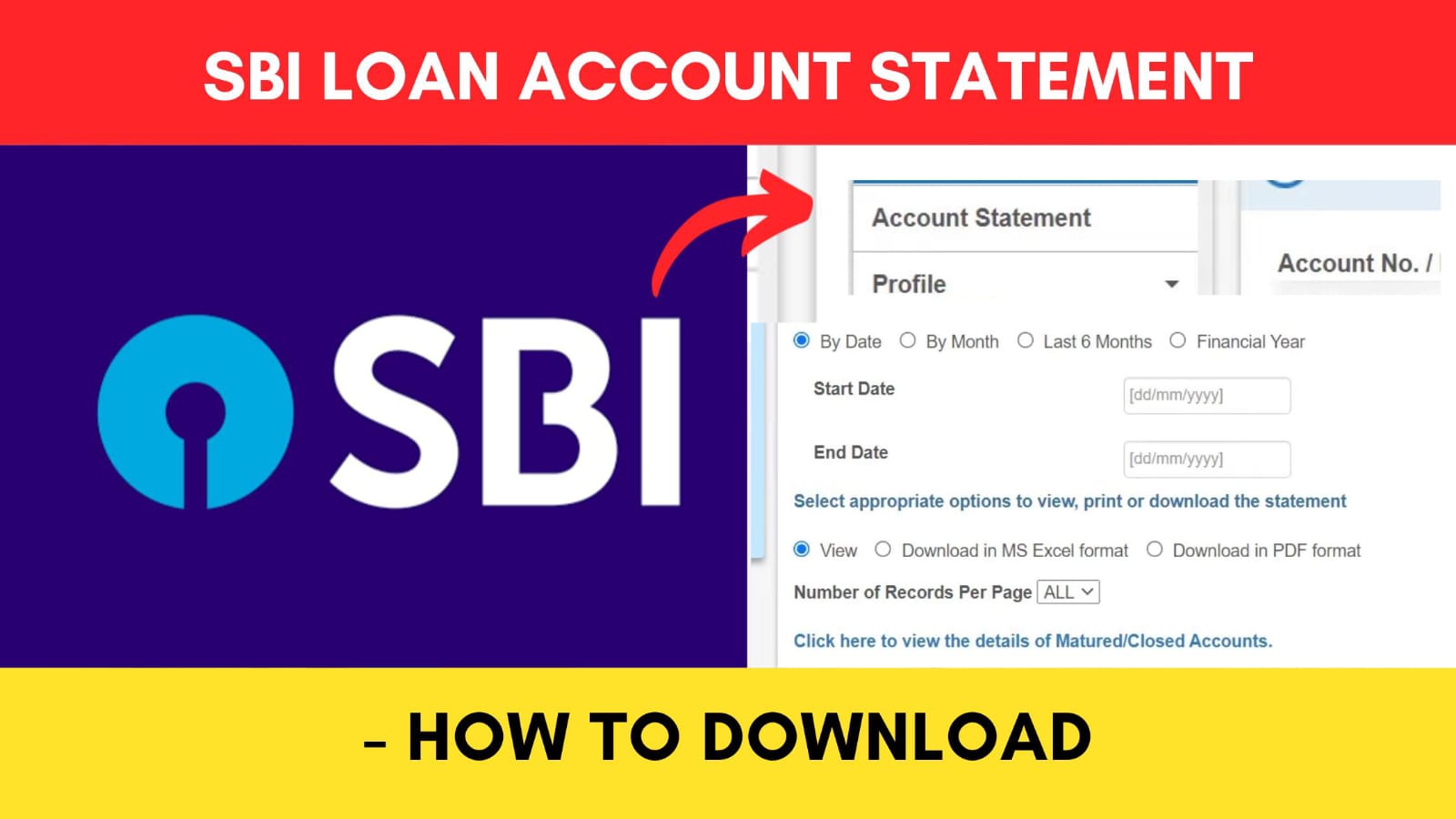 How to Download Loan Account Statement from SBI Online 2024 - Dreamtrix ...