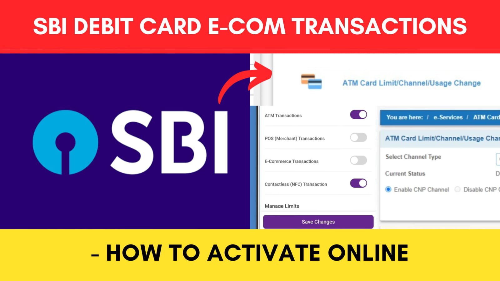 How To Activate SBI Debit Card For Online (ECOM) Transactions ...
