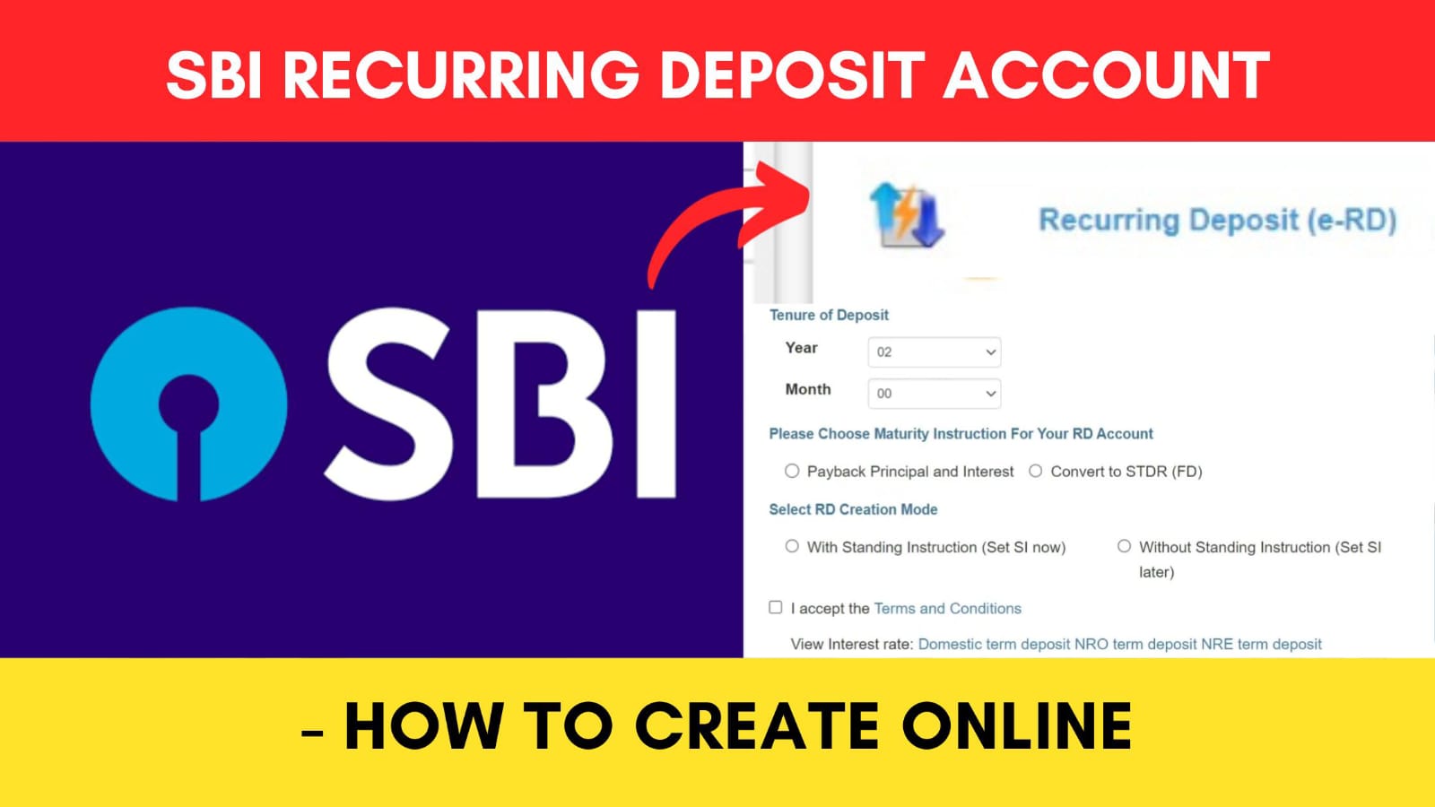 How To Open SBI Recurring Deposit (RD) Account Using Net Banking