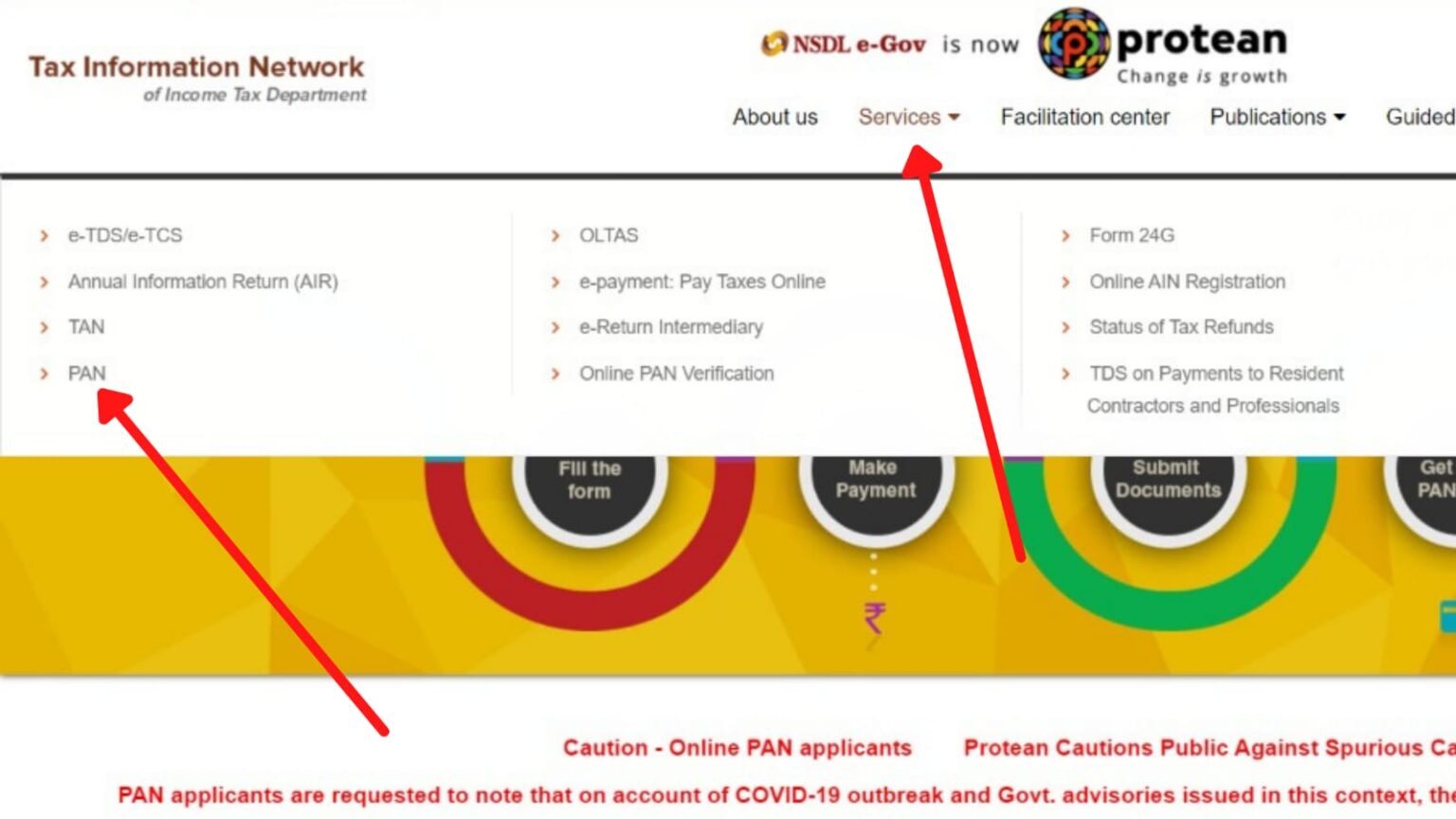 PAN Card Correction Online Process (Through NSDL) - Dreamtrix Finance