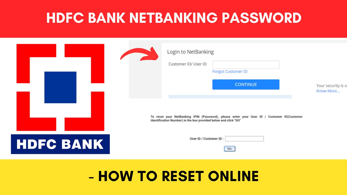 How To Reset HDFC Bank Password Online (Via Netbanking)