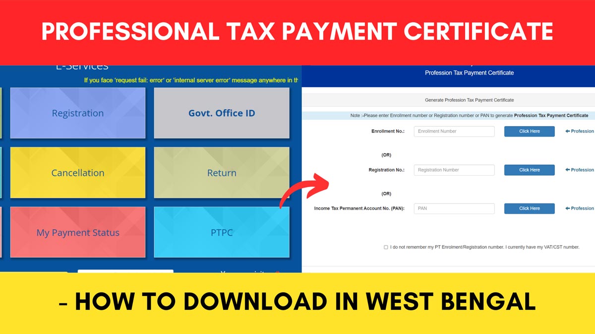 How To Download Professional Tax Payment Certificate (PTPC) Online