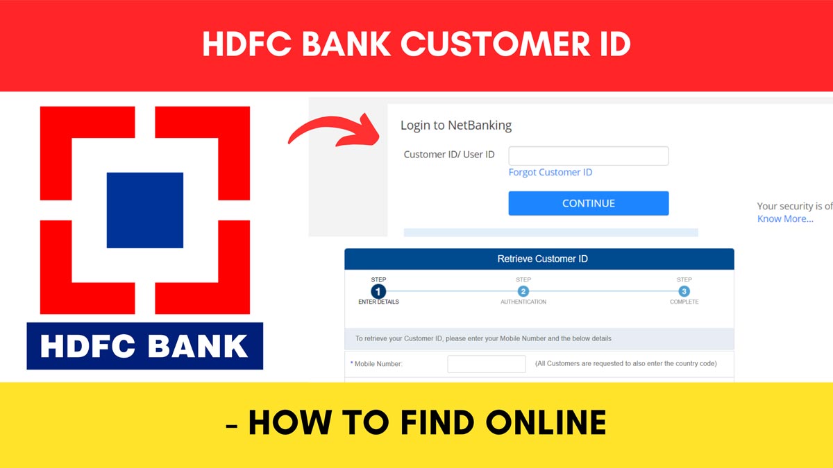 How To Find Hdfc Bank Customer Id Online In 4 Steps