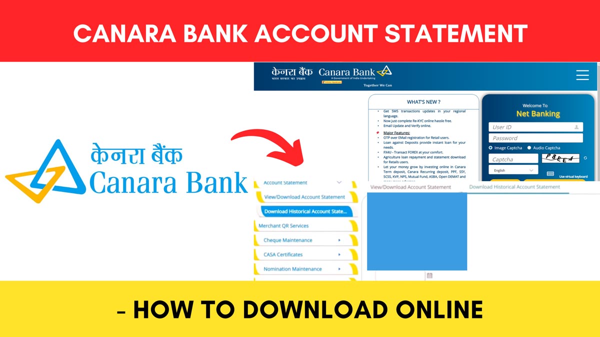 How To Download Canara Bank Statement (Via Net Banking)