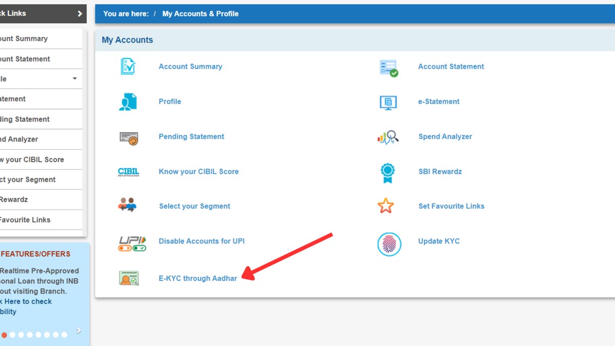 How To Complete SBI eKYC Through Aadhaar Online (In 4 Steps)